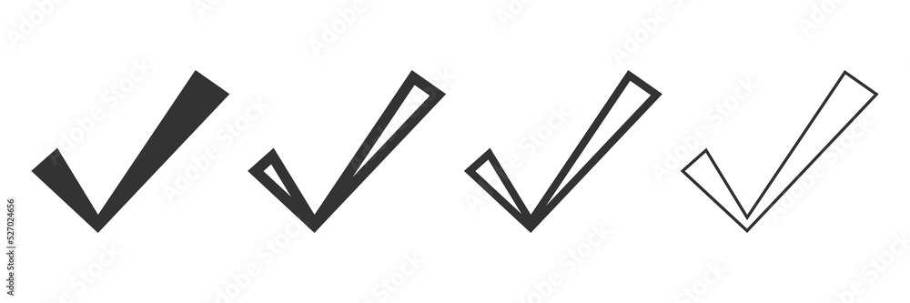 Check mark icon set. Stock Vector | Adobe Stock
