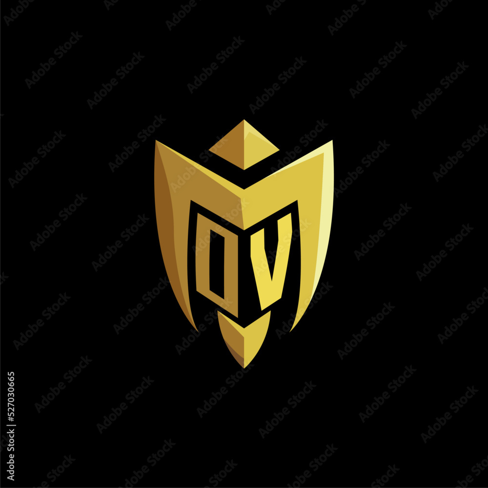 OV initial letters monogram logo for gaming Stock Vector | Adobe Stock