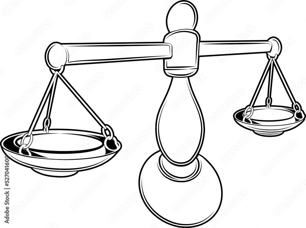 Stylised scales illustration Stock Illustration | Adobe Stock