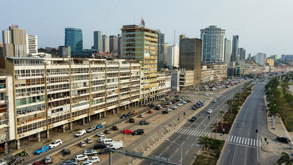 Luanda Bay, also called Luanda Marginal. On a summer afternoon in the ...