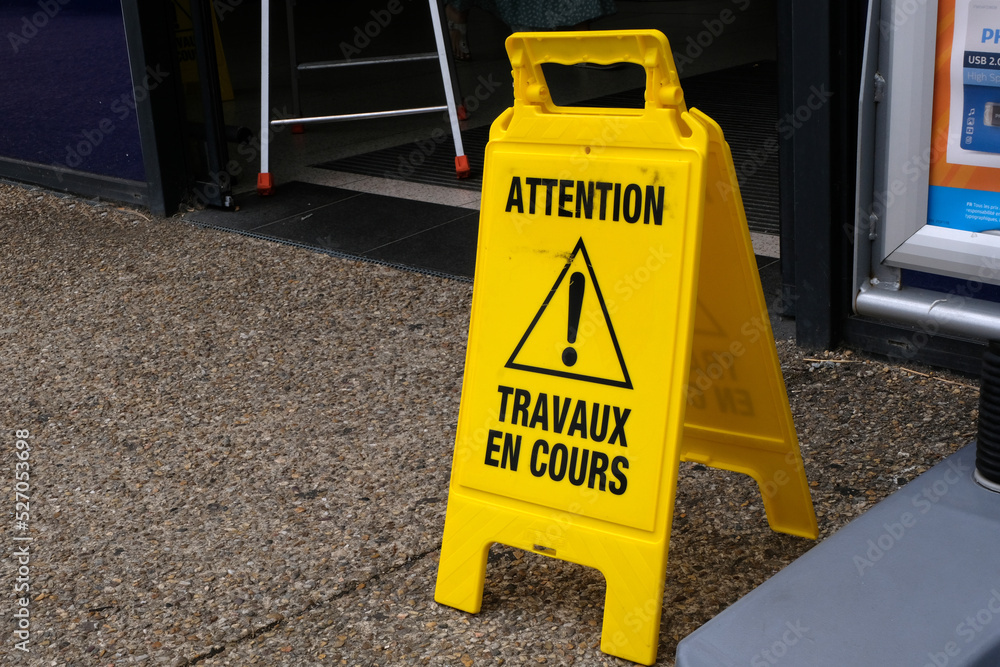 Panneau De Travaux En Cours Panneau Travaux De Maintenance En Cours