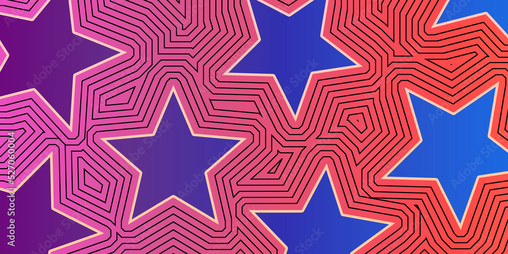 Seamless retro star outline pattern/ background/ backdrop/ wallpaper ...