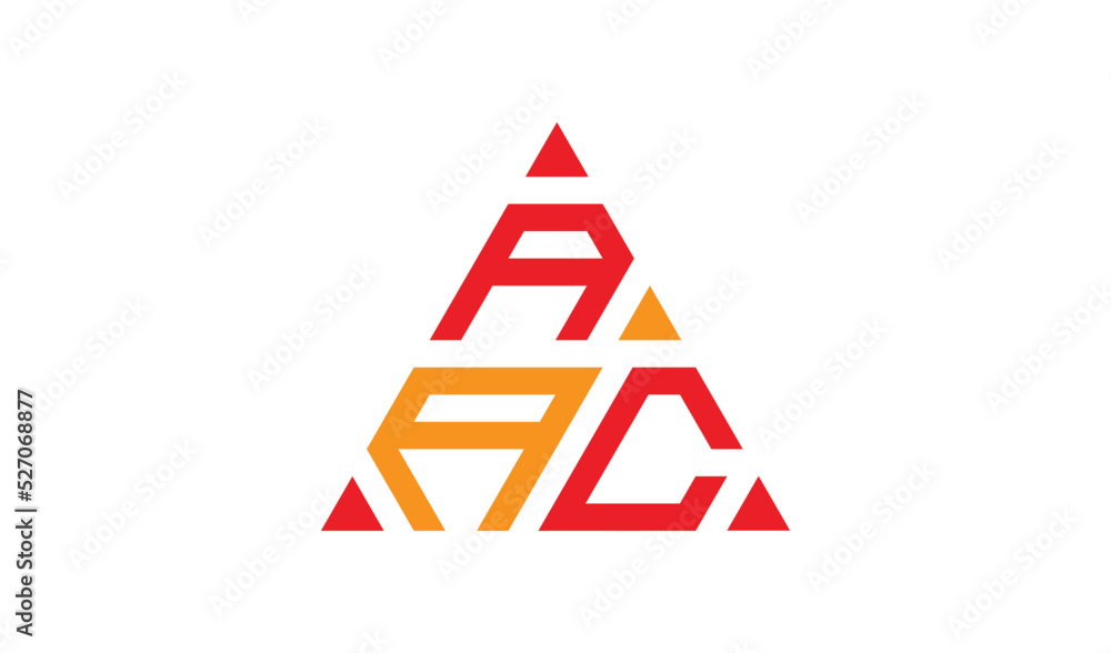 AAC triangle logo design monogram, AAC triangle vector logo, AAC with ...