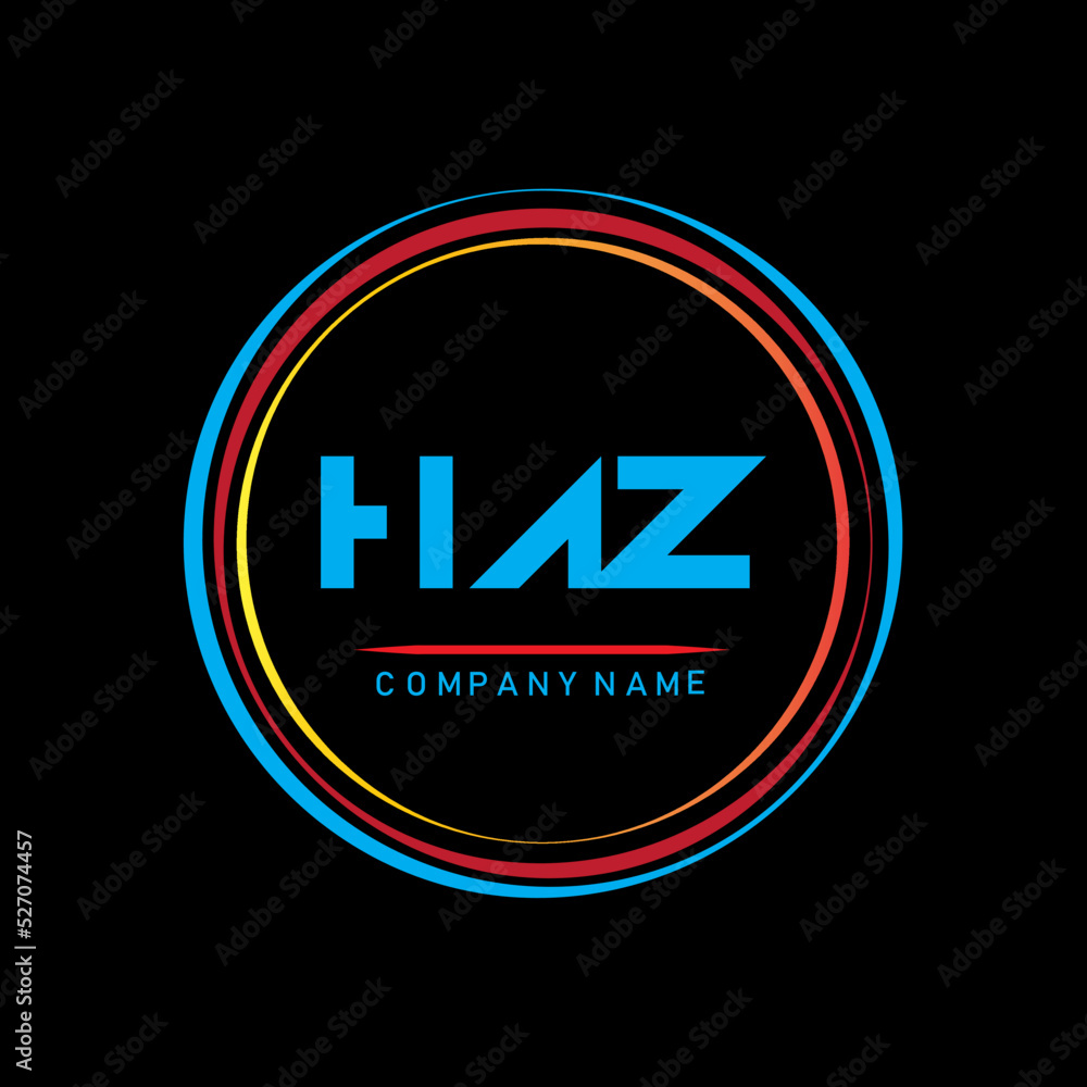 HAZ design,HAZ letter logo vector,HAZ letter monogram logo design ...