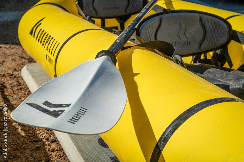 Loveland, CO, USA - August 28, 2022: Kokopelli inflatable Twin packraft ...