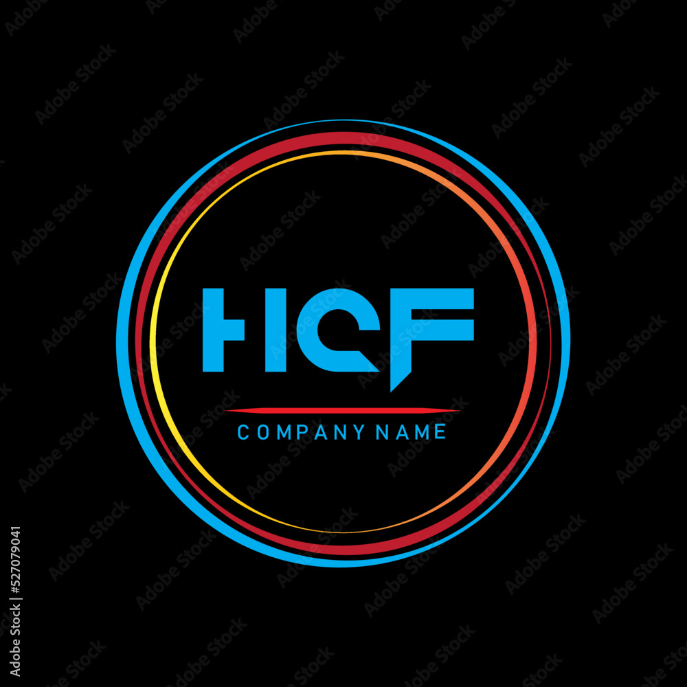 HCF design,HCF letter logo vector,HCF letter monogram logo design ...