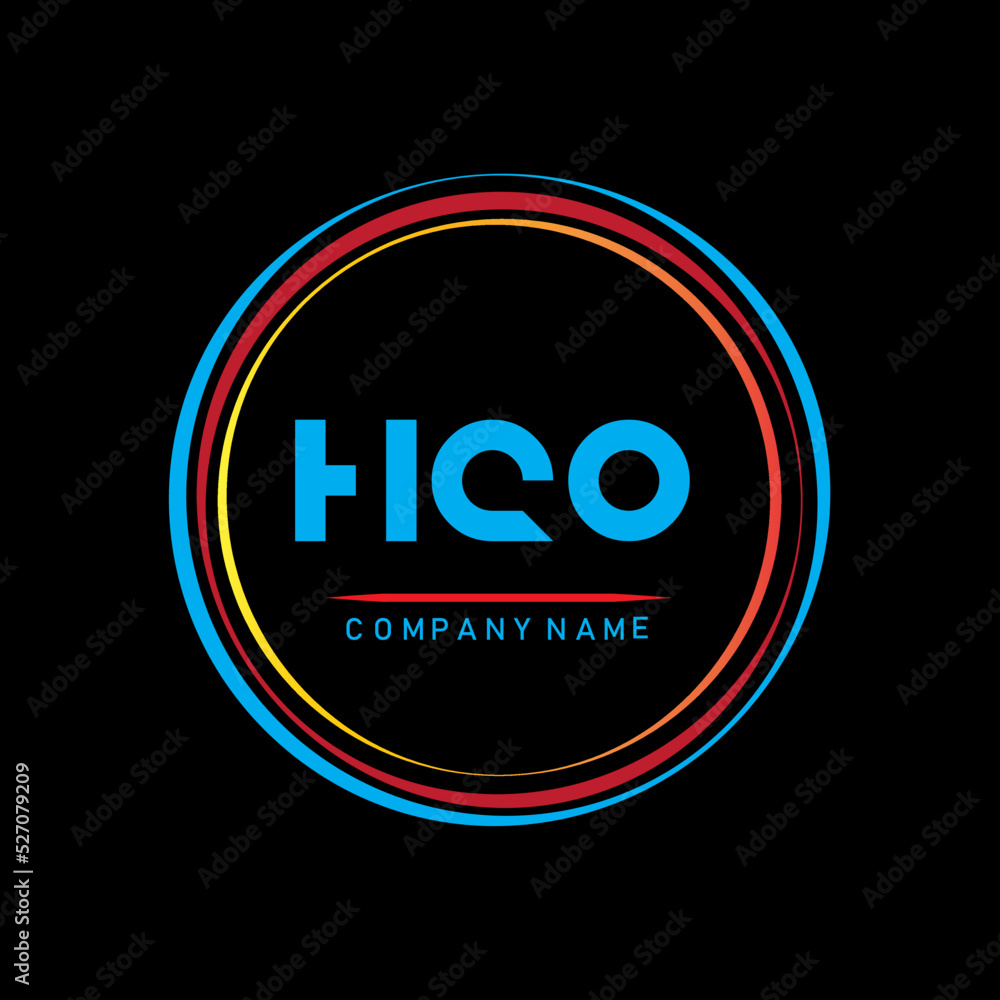 HCO design,HCO letter logo vector,HCO letter monogram logo design ...