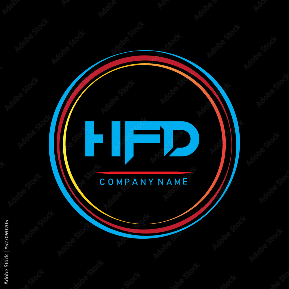 HFD design,HFD letter logo vector,HFD letter monogram logo design ...