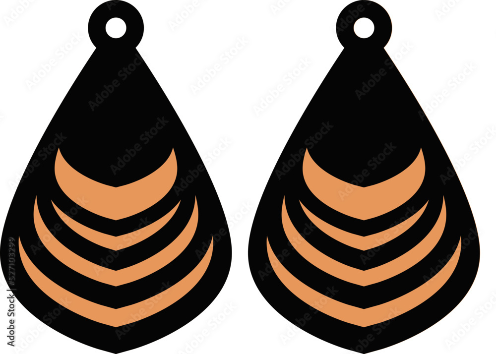 LAYERED EARRINGS SVG VECTOR TEMPLATE JEWELRY DESIGN CUTFILE FOR CRICUT ...