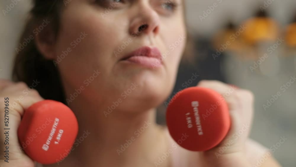 Portrait of the sad depressed curvy woman crying and wiping her tears ...
