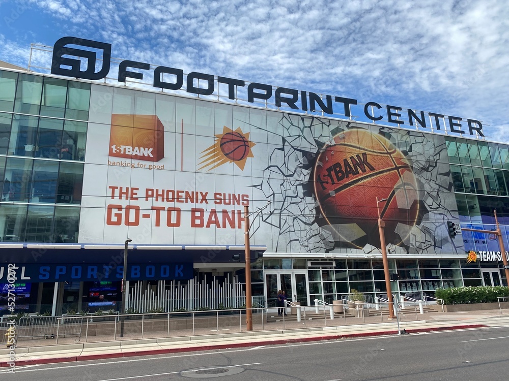Phoenix, Arizona - August 24, 2022: Exterior of the Footprint Center, a ...