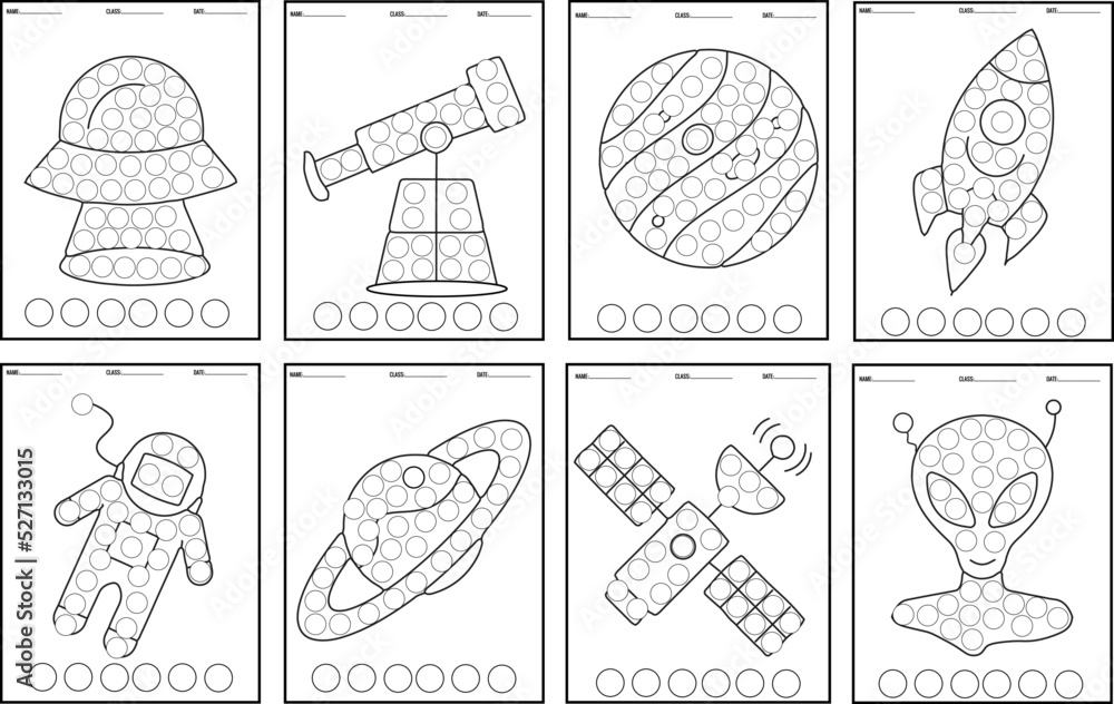 Space Dot Markers Activity Book: Fun with Do a Dot Markers Activity ...