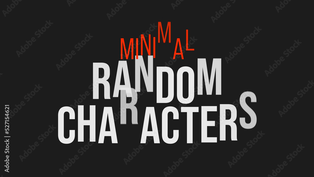 Minimal Random Character Title Stock Template | Adobe Stock