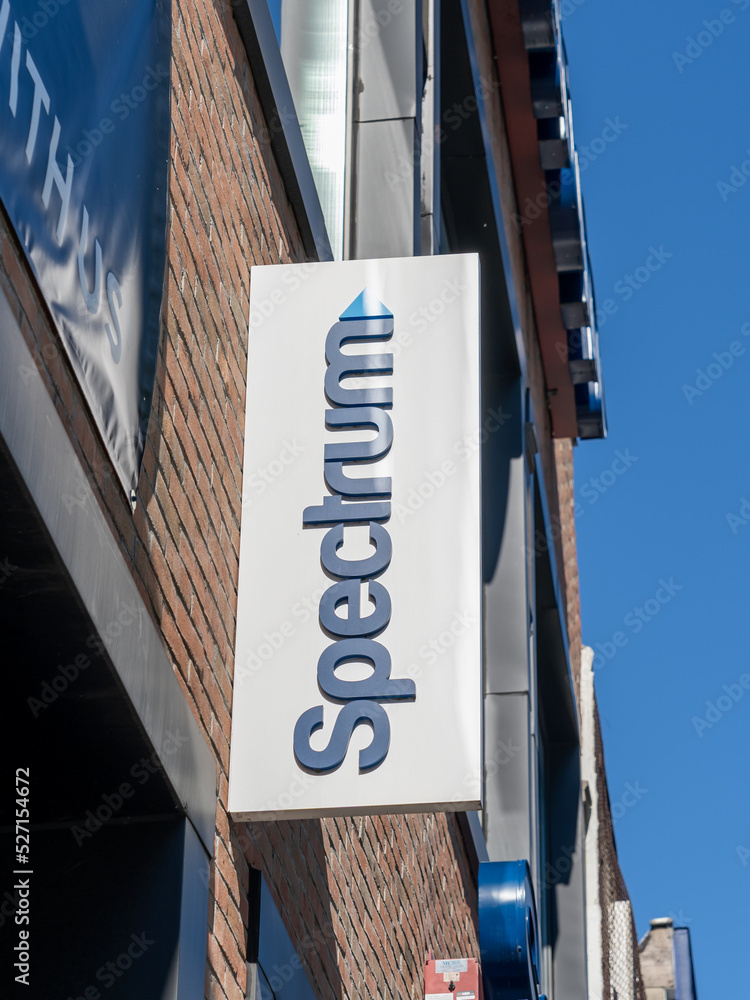 New York City, USA - August 19, 2022: Spectrum store sign on the ...