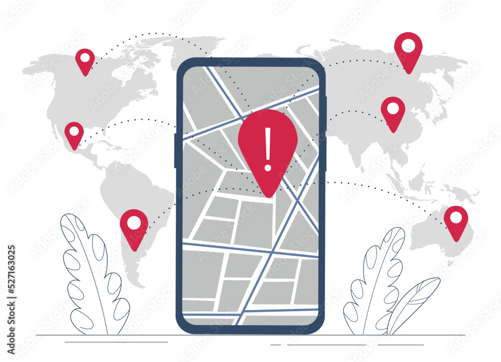 Virus tracking app. Smartphone antivirus application or program ...