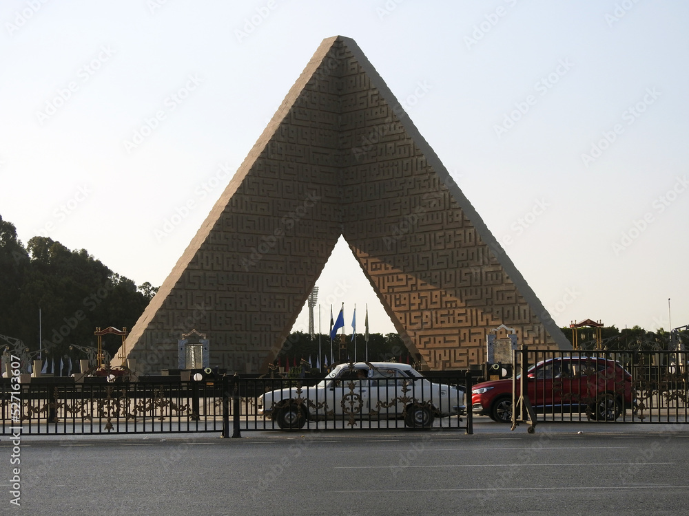 Cairo, Egypt, August 18 2022: The unknown soldier memorial place and ...