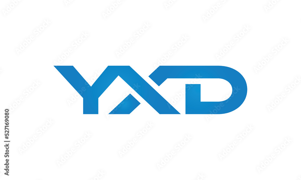 initial letters YXD linked monogram, creative modern lettermark logo ...