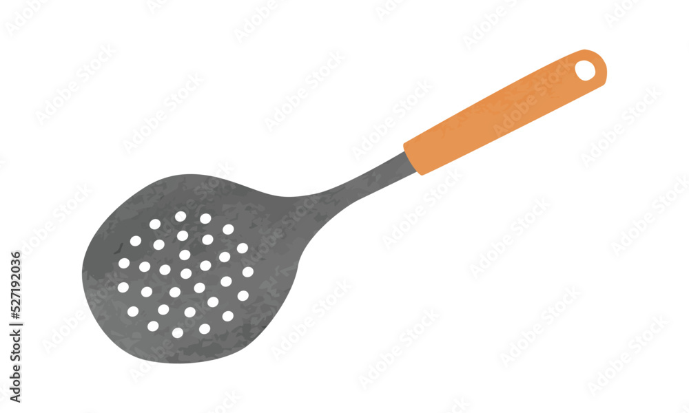 Kitchen skimmer watercolor clipart vector illustration isolated on ...