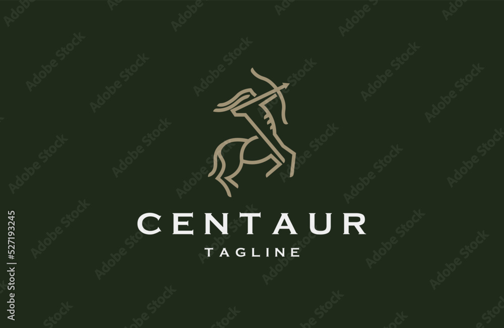Centaur logo icon design template flat vector illustration Stock Vector ...