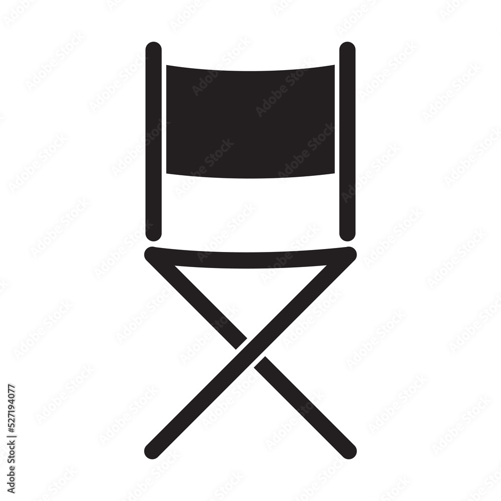 director chair icon vector camping chair sign for graphic design, logo ...