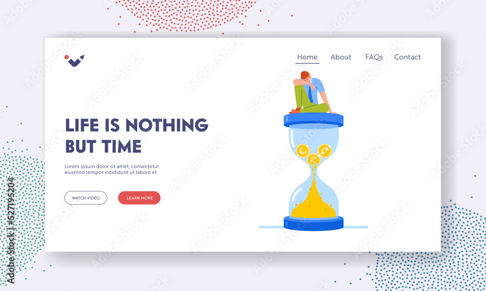 Loosing Time, Zero Productivity, Professional Burnout Landing Page ...