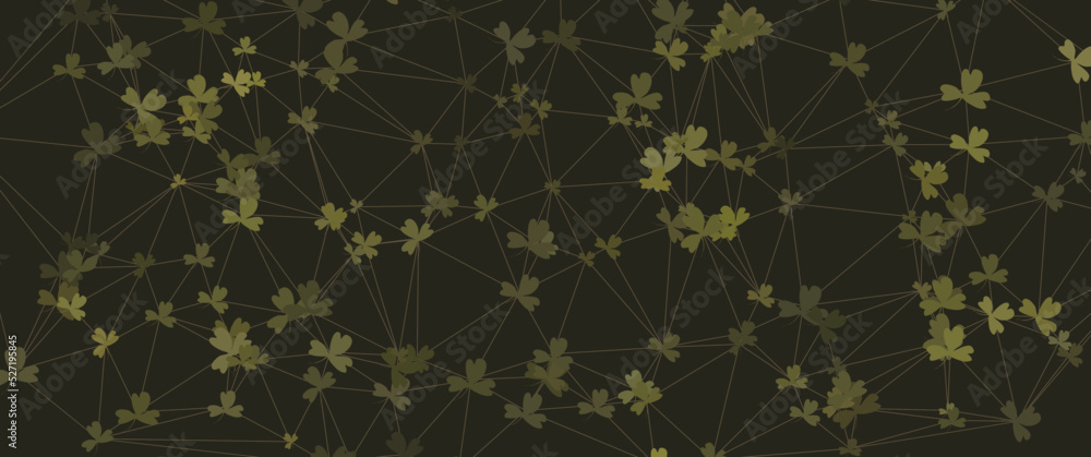 Abstract seamless autumn leaves pattern in various style, voronoi ...