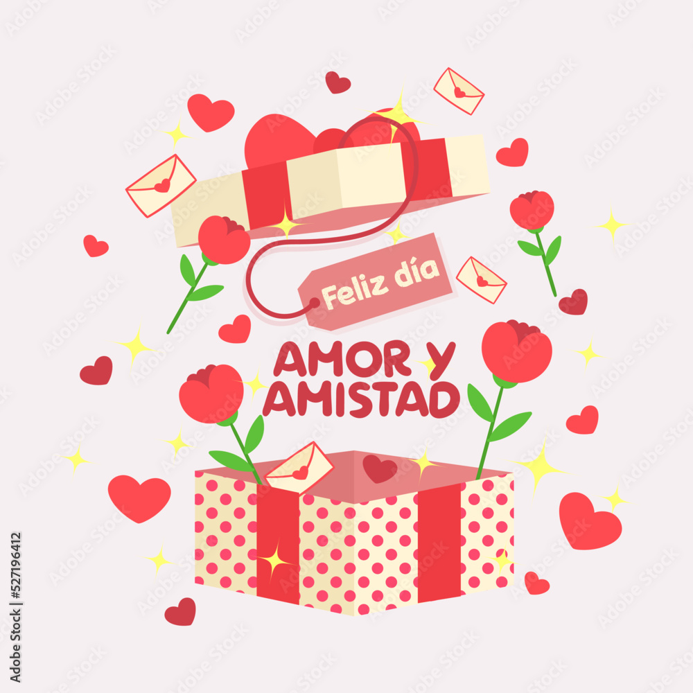 ilustración vectorial para la celebración del día del amor y la amistad ...