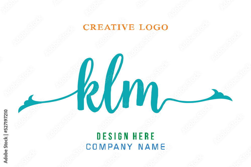 KLM lettering, perfect for company logos, offices, campuses, schools ...