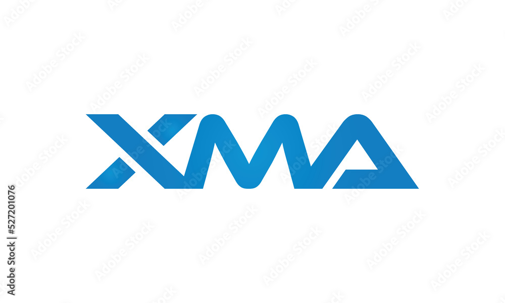 initial letters XMA linked monogram, creative modern lettermark logo ...