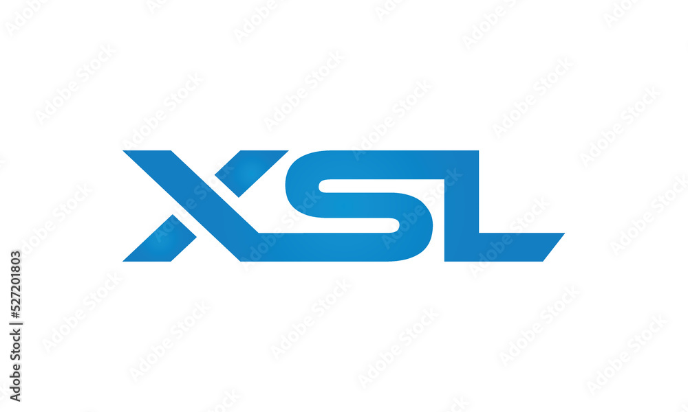 initial letters XSL linked monogram, creative modern lettermark logo ...