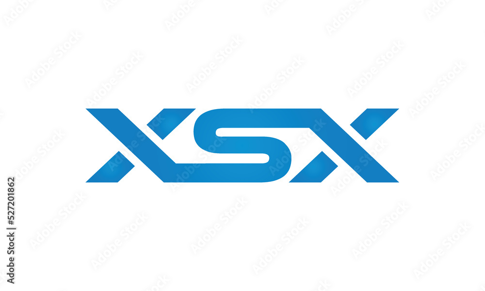 initial letters XSX linked monogram, creative modern lettermark logo ...