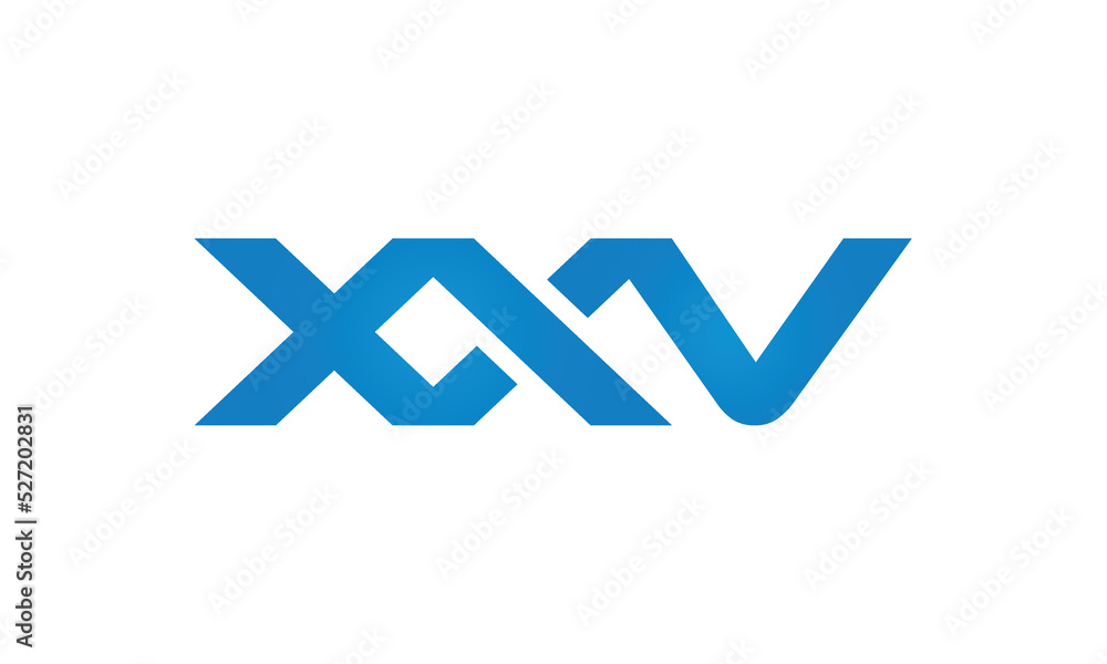 initial letters XXV linked monogram, creative modern lettermark logo ...