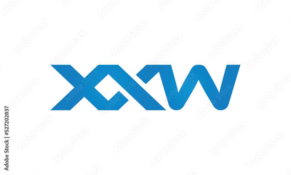 initial letters XXW linked monogram, creative modern lettermark logo ...