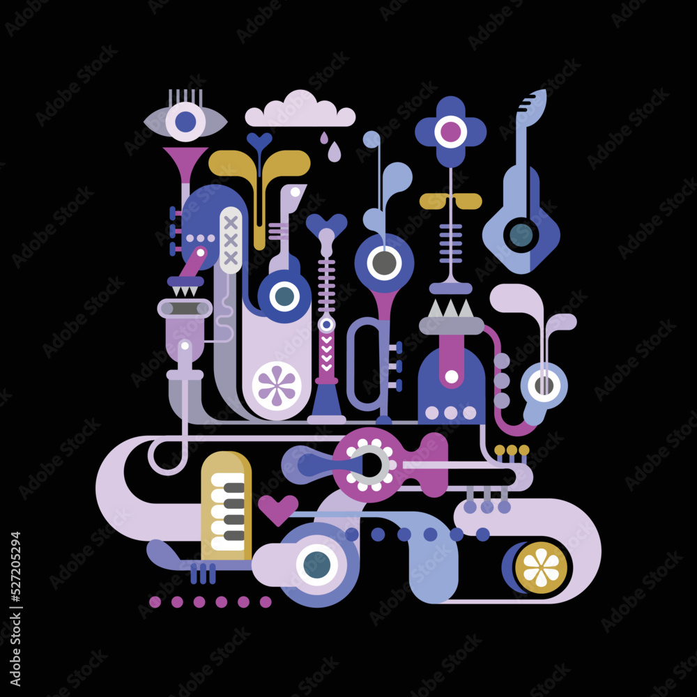 Music Box vector illustration Stock Vector | Adobe Stock