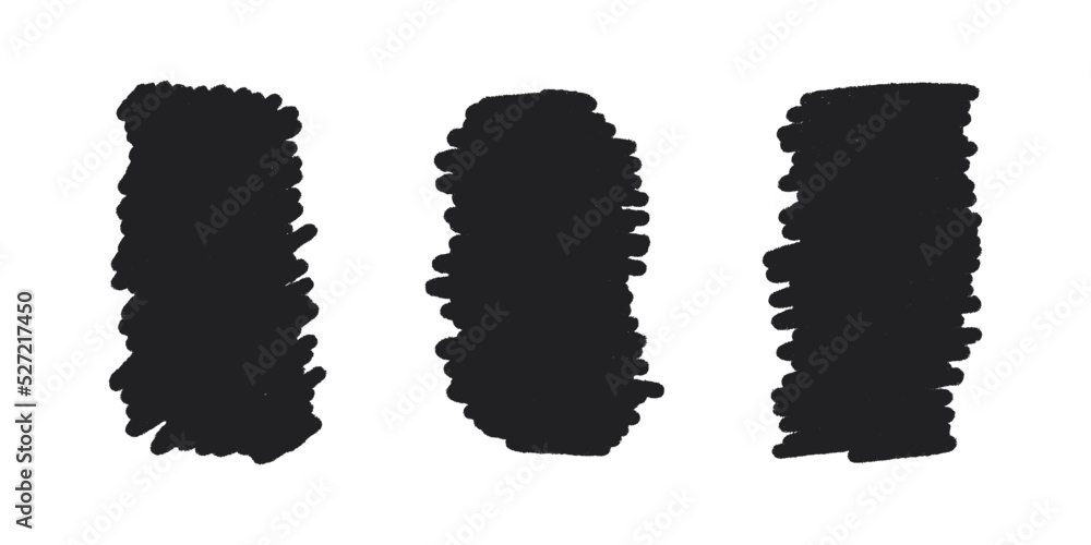 Hand drawn ink brush blob shape set for social media stories. Quote ...