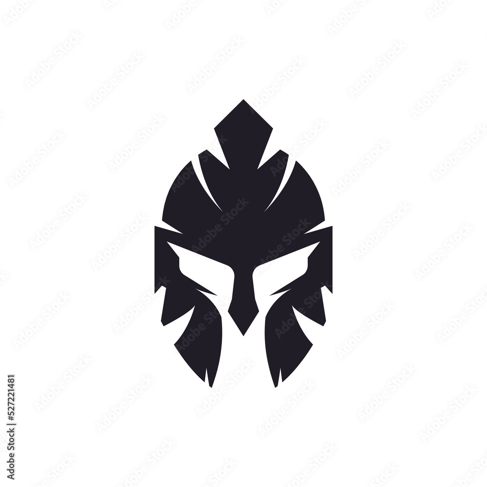 Greek Sparta Head Symbol Icon. Vintage Spartan Helmet Warrior Logo ...
