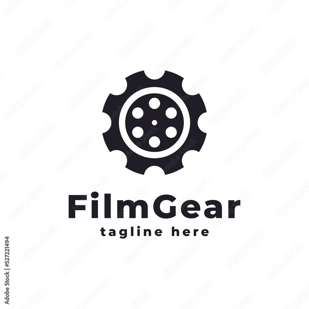 Gear Cog Wheel Reel Filmstrip for Film Movie Cinema Production Studio ...