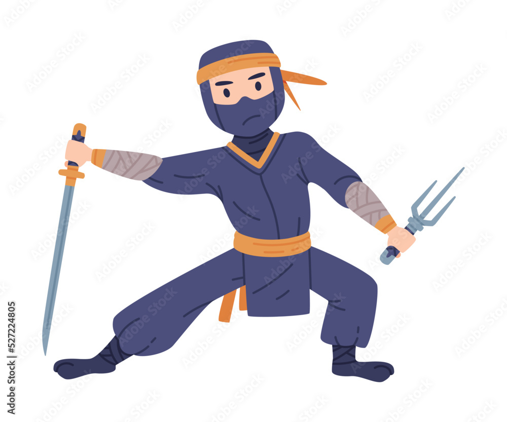Ninja or Shinobi Character as Japanese Covert Agent or Mercenary in ...