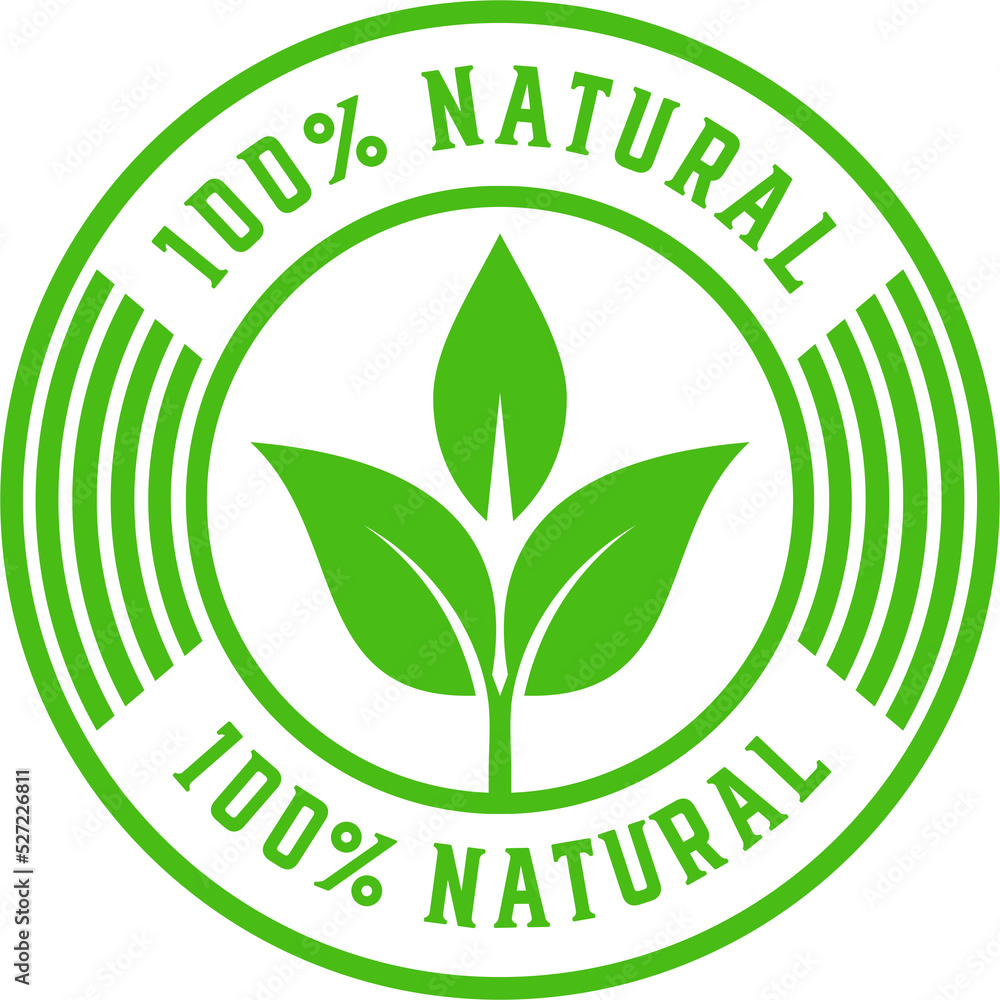 100 percent natural label sticker badge Vector, 100% organic vector ...