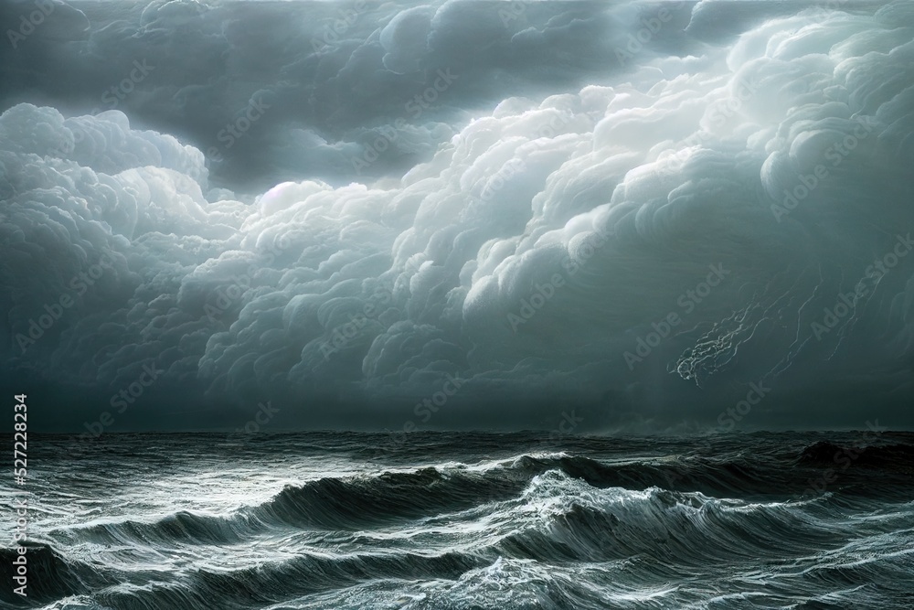 Turbulent ocean waves, dangerous storm surf - moody overcast storm ... Turbulent ocean waves, dangerous storm surf - moody overcast storm ...