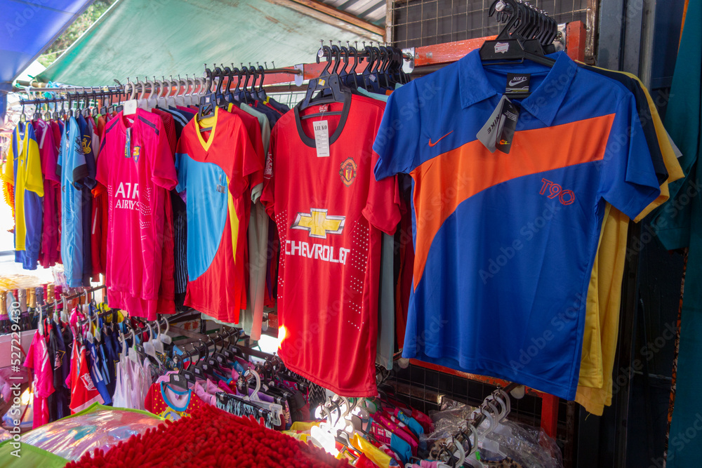 Various fake replica jerseys from famous football clubs being sold ...