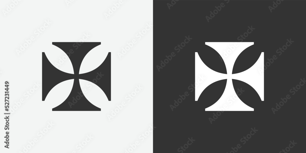 Maltese cross vector shape symbol. Christianity sign. christian ...