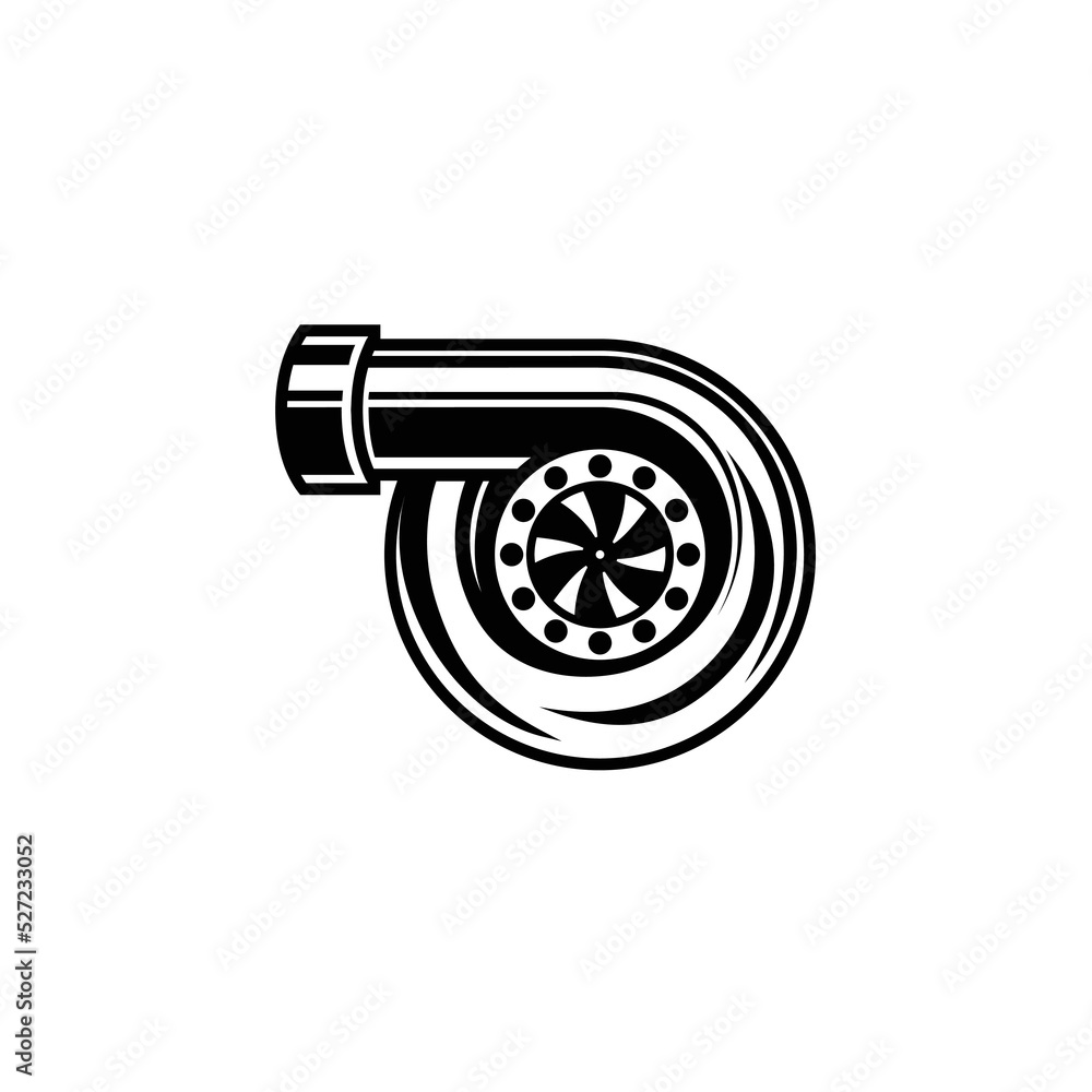 turbo supercharger motorcycle racer automotive logo design Stock Vector ...