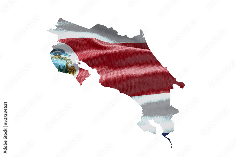 Costa Rica map outline icon. PNG alpha channel. Country with national ...