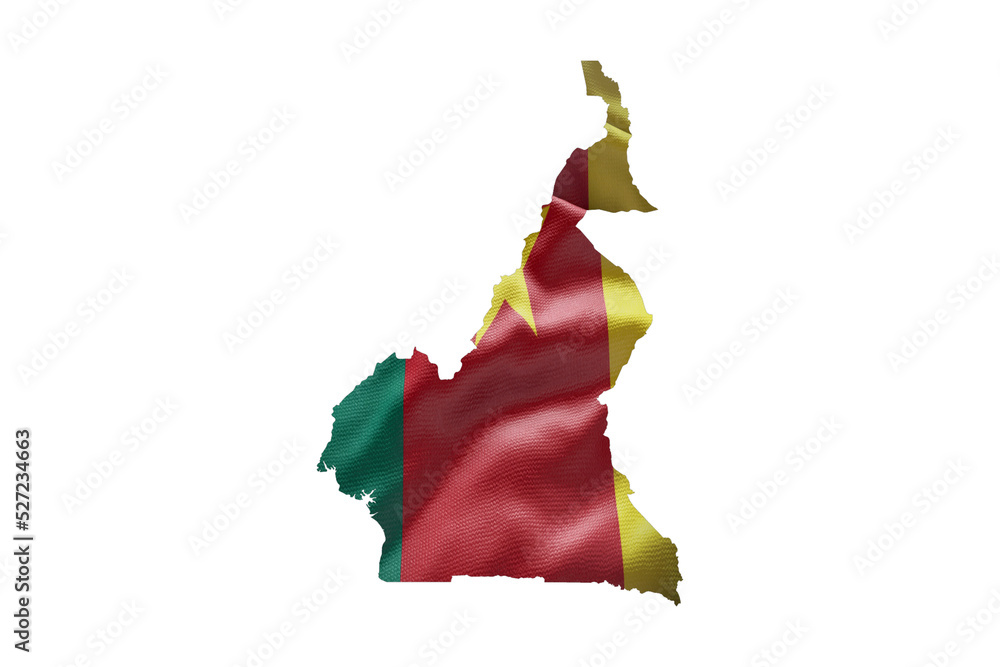 Cameroon map outline icon. PNG alpha channel. Country with national ...