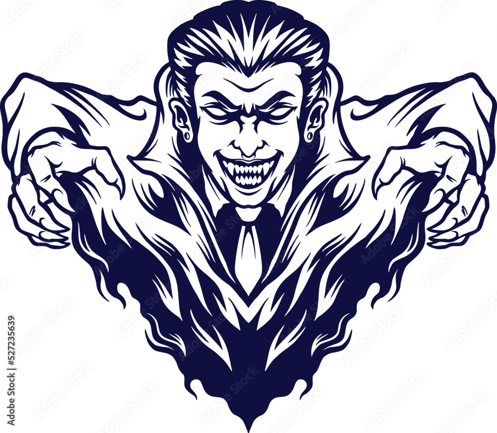 Dracula Attack Silhouette Vector illustrations for your work Logo ...