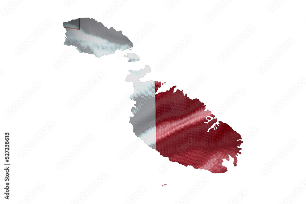 Malta country shape with national flag. Map outline contour. PNG icon ...