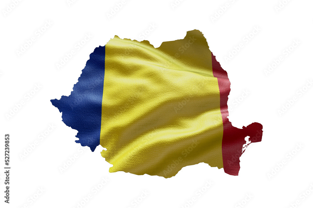 Romania map outline icon. PNG alpha channel. Country with national flag ...
