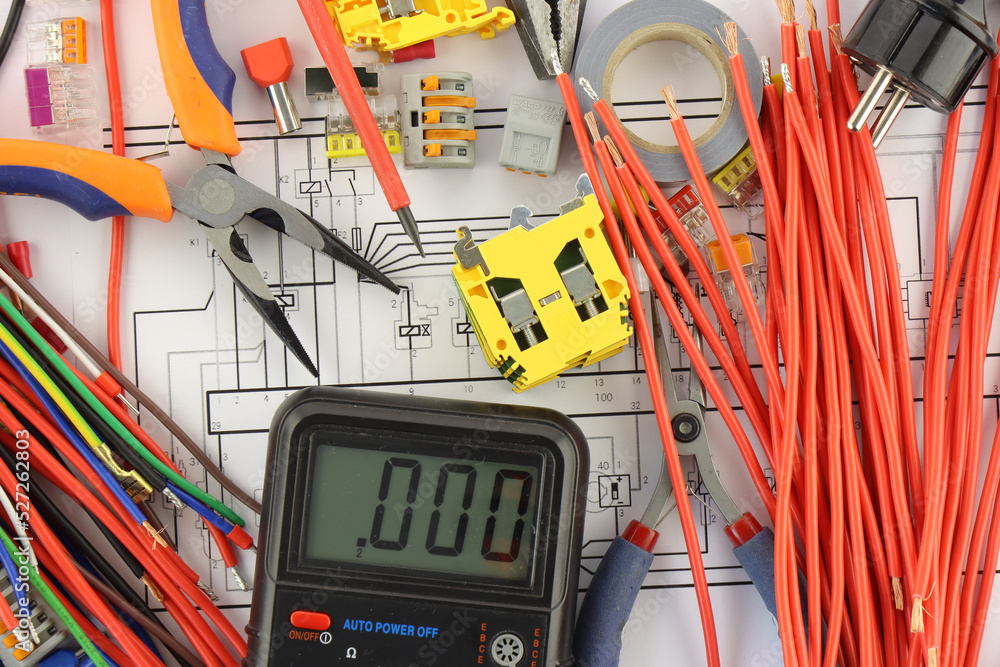 Foto de Electrical tools and materials for the installation of an ...