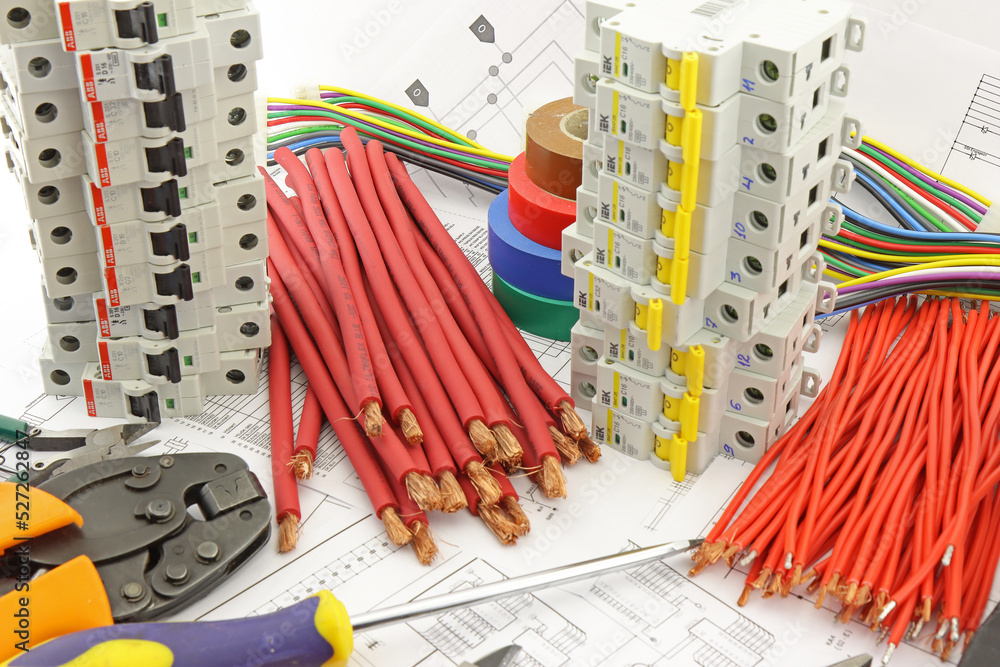 Electrical tools and materials for the installation of an electrical ...